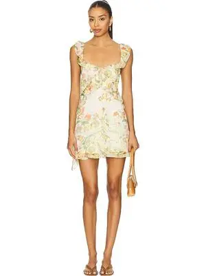 Free People Bali Flora Mini Dress - Tea Combo