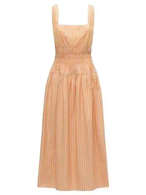 CALLAS MILANO Belinda Gathered Waist Dress - Orange