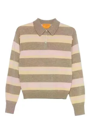 Guest In Residence Striped Polo Shirt - Brown