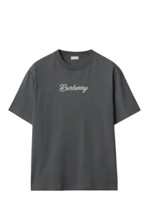 Burberry Wordmark T-shirt - Celadon Heather