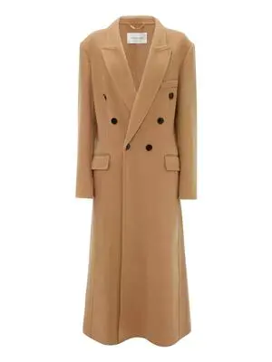 Victoria Beckham Double-breasted Wool Coat - Brown