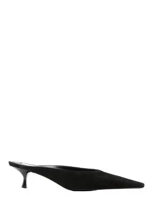 Victoria Beckham 45mm Pointed-toe Leather Mules - Black