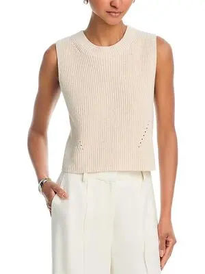 French Connection Mozart Crewneck Vest - Light Oatmeal