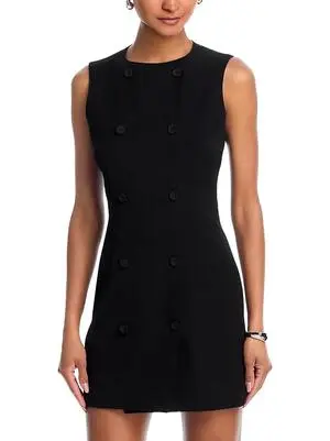 French Connection Harry Suiting Double Breasted Mini Dress - Black