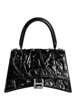 BALENCIAGA Hourglass Handbag Crushed Effect