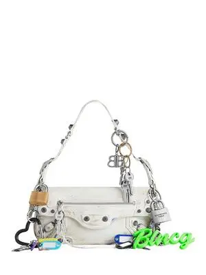 Balenciaga Le Cagole Sling Bag With Charms - White