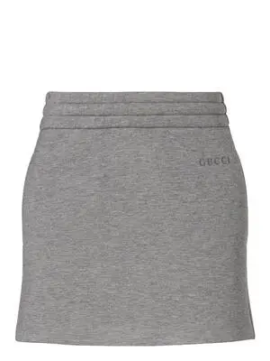 Gucci Logo Jersey Miniskirt - Grey