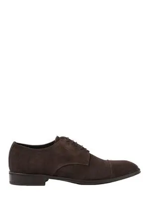 Canali Suede Derby Shoes - Brown