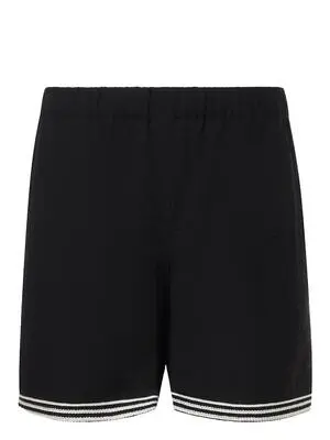 Commas Embroidered Shorts - Black