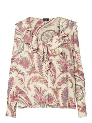 Etro Printed Ruffled Blouse - Multicoloured