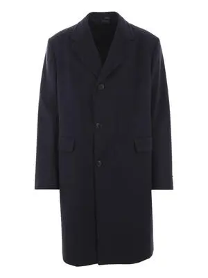 Prada Single-breasted Wool Coat - Blue