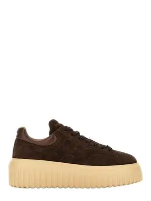 Hogan H-stripes Leather Sneakers - Brown