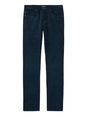 TOM FORD Slim-fit Cotton-blend Corduroy Trousers - Blue