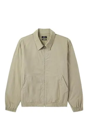 A.p.c. Gilbert Logo-embroidered Blouson Jacket - Green