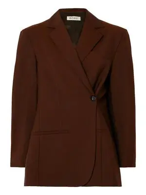RÓHE Wool And Mohair-blend Blazer - Brown