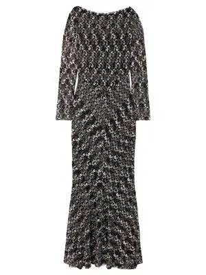 Missoni Metallic Crochet-knit Maxi Dress - Black