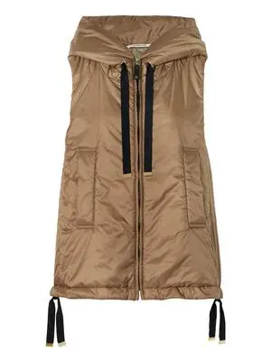 Max Mara The Cube Hooded Padded Shell Vest - Brown
