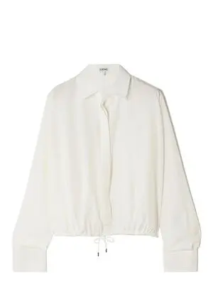 Loewe Balloon Silk-crepe Shirt - White