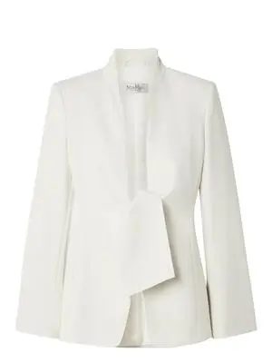 Max Mara Ghiotto Tie-front Cady Blazer - White
