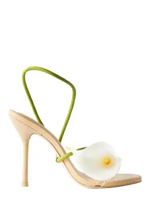 Cult Gaia Cassidy Leather Sandals - Green