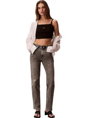 Calvin Klein High Rise Straight Jeans - Fairview Grey