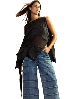 Cynthia Rowley Windswept Silk Blouse - White