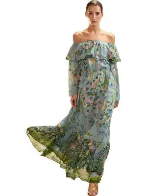 Cynthia Rowley Ophelia Silk Dress - Light Blue Floral