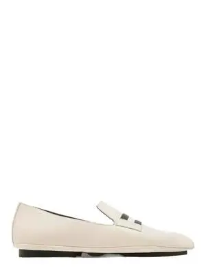 Bally Ribbon-detail Leather Slippers - White