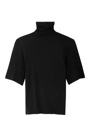 Jacquemus Short-sleeve Turtleneck Top - Black