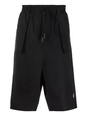 COUNTY OF MILAN Exposed-pocket Bermuda Shorts - Black
