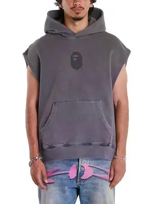 A BATHING APE Sleeveless Hooded Sweatshirt - Grey