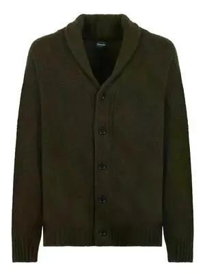 DRUMOHR Shawl-collar Wool Cardigan - Brown