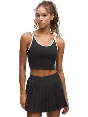 Lululemon Scoop-neck Cutout Tennis Tank Top - Black/white