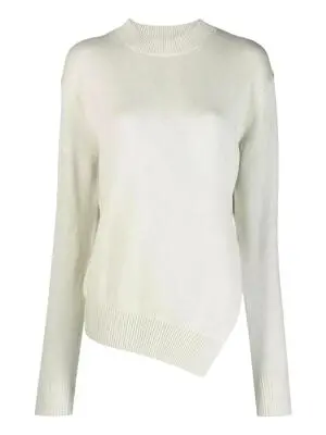 Studio Nicholson Shiso Asymmetric-hem Knitted Jumper - Neutrals
