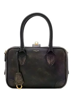 GOLDEN GOOSE Vita Top-handle Leather Bag - Black