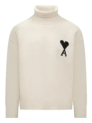 Ami Ami De Coeur Wool Turtleneck White