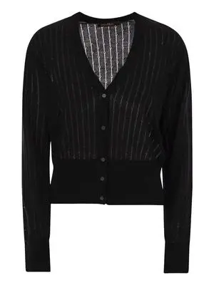 MAX MARA STUDIO Nogara Wool And Silk Cardigan With Sequins