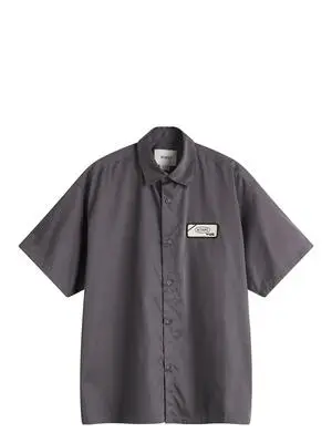 WTAPS Logo Work Shirt - Charcoal