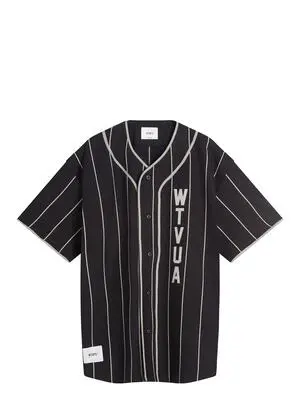 WTAPS Stripe Baseball Shirt - Navy