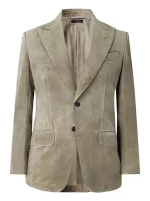 TOM FORD Dyllan Suede Blazer - Neutrals