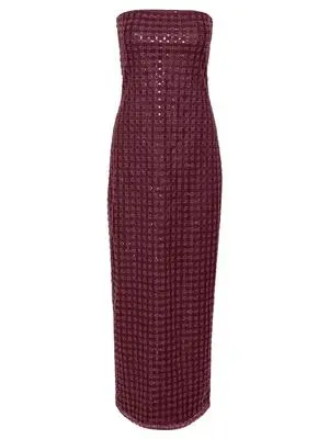 Remain Birger Christensen Sequin-embellished Maxi Dress - Red