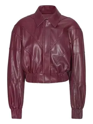 Remain Birger Christensen Quilted Panel Bomber Jacket - Red