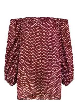 MARINELLA PICCINNO Off-shoulder Tunic - Red