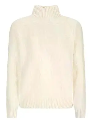CRUCIANI Turtleneck Knitted Sweater - Neutrals