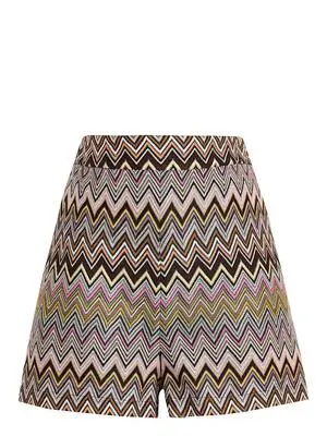 Missoni Crochet-knit High-rise Shorts - Pink