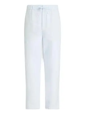 Frescobol Carioca Oscar Herringbone Lyocell-Blend Pants Sky Blue
