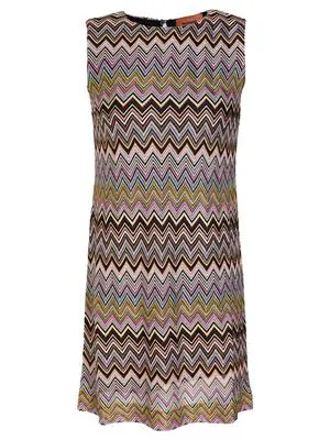 Missoni Crochet-knit Mini Dress - Chocolate
