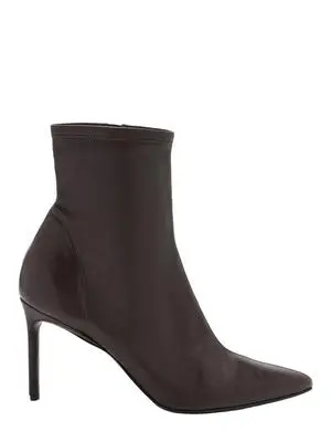 Co Stretch Leather Ankle Boots Brown