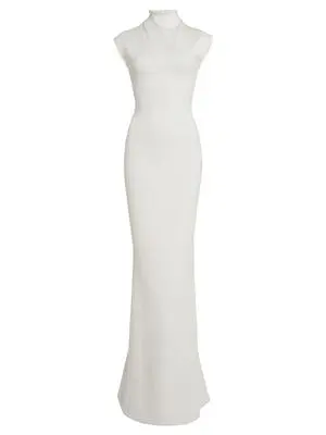 Jacquemus Alba Jersey Maxi Dress - White