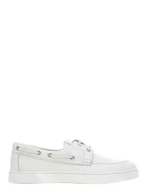GIANVITO ROSSI Leather Lace-Up Boat Shoes
